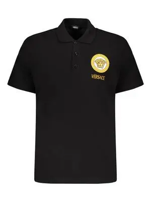 Versace Cotton Polo Shirt - Black