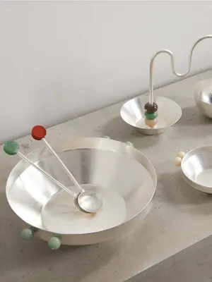 NATALIA CRIADO Triangular -plated And Stone Bowl