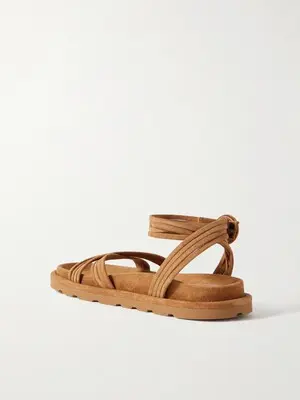 GIANVITO ROSSI Lianne Suede Sandals - Brown