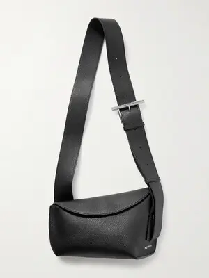 Alexander McQueen T-bar Sling Textured-leather Shoulder Bag - Black