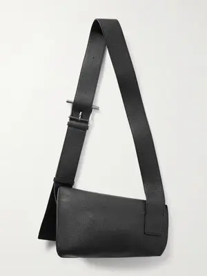 Alexander McQueen T-bar Sling Textured-leather Shoulder Bag