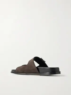 AeydĒ Meena Buckled Suede Sandals