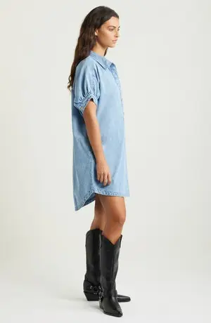 Treasure & Bond Chambray High-low Shift Dress