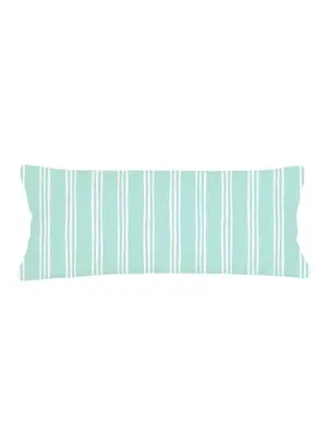 Anaya Dune Stone Linen Pillow With Down Insert Aqua