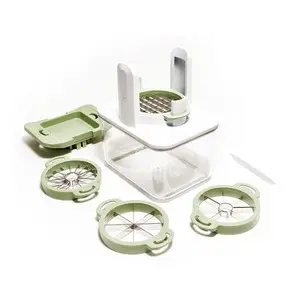 HENNING LEE 4-in-1 Fresh Prep Fruit And Veggie Slicer - Green