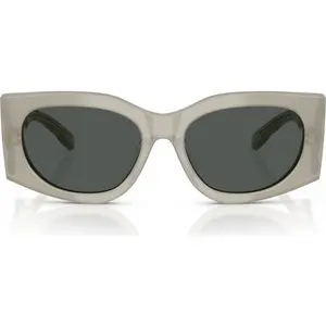 Tory Burch Kira Rectangular Sunglasses - Grey Green