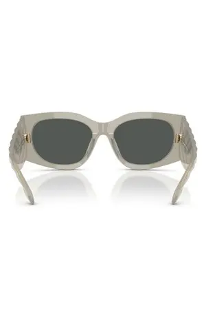 Tory Burch Kira Rectangular Sunglasses - Grey Green