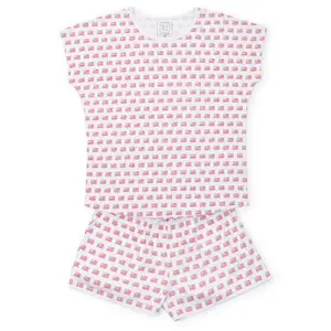 LILA AND HAYES Riley Pajama Short Set American Flag