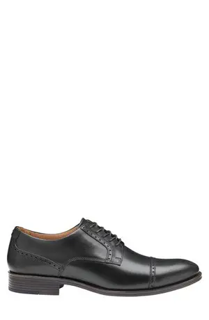 Johnston & Murphy Reeve Cap Toe Derby - Black Full Grain