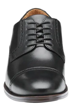Johnston & Murphy Reeve Cap Toe Derby - Black Full Grain