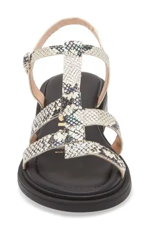WONDERS Janet Strappy Sandals - Snake Off White