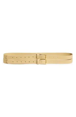 ADA Mallorca Double Leather Belt - Trench