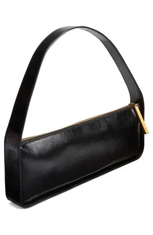 Khaite Lori Baguette Leather Shoulder Bag - Black
