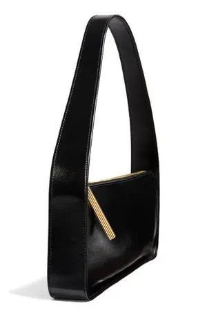 Khaite Lori Baguette Leather Shoulder Bag - Black