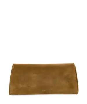 Khaite Audrey Suede Clutch - Mud