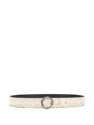 Roberto Cavalli Snake Buckle Belt - Neutrals