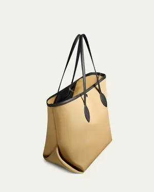 Khaite Amalia Medium Canvas Tote Bag - Black Honey