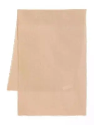 Max Mara Silk And Wool Curvone Scarf - Neutrals