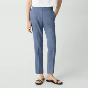 Theory Treeca Pull-on Pant In Fluid Linen