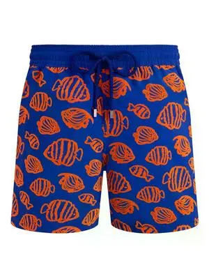 Vilebrequin Flocked Fishy Vibes Swim Shorts - Blue