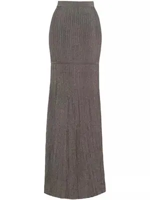 Adam Lippes Knitted Maxi Skirt - Grey