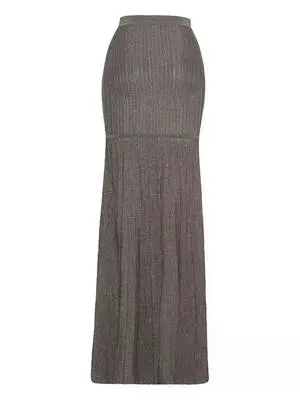 Adam Lippes Knitted Maxi Skirt - Grey