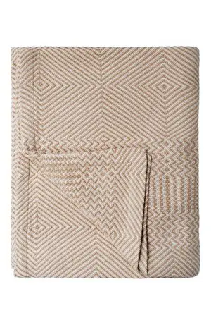 MUNGO Throw Cotton Whalebone Blanket - Taupe