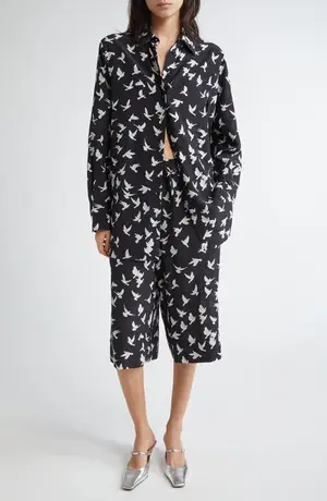 Stella McCartney Mini Birds Silk Shorts