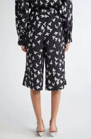Stella McCartney Mini Birds Silk Shorts