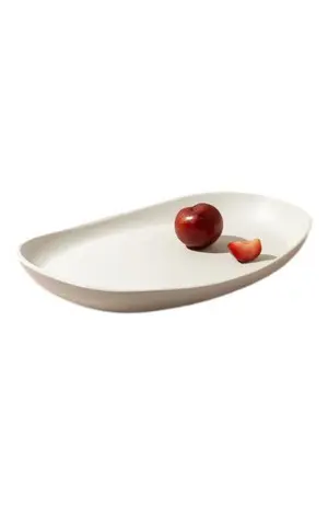 GHARYAN STONEWARE Mini Long Stoneware Serving Platters | Dadasi - Black - Medium