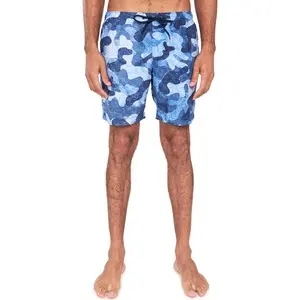 BROOKLYN BRIGADE Slim Fit Camouflage Swim Trunks - Blue