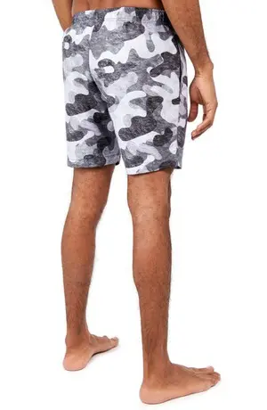BROOKLYN BRIGADE Slim Fit Camouflage Swim Trunks - Grey