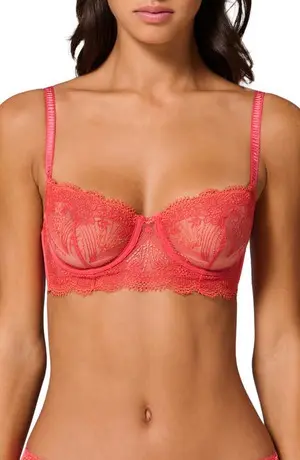 Simone Perele Allure Underwire Balconette Bra - Coralia Red