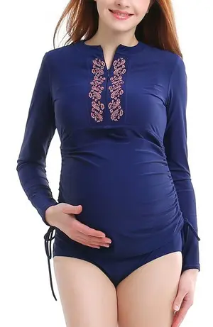 KIMI + KAI Maternity Two-piece Rashguard Swimsuit
