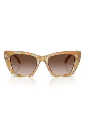 Tory Burch 52mm Cat Eye Sunglasses - Honey Horn