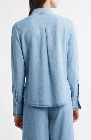 Kobi Halperin Chain Trim Denim Shirt
