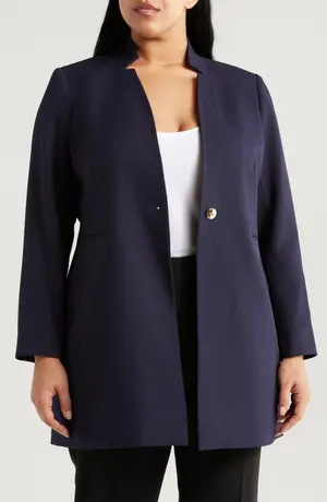 TAHARI ASL One-button Twill Jacket