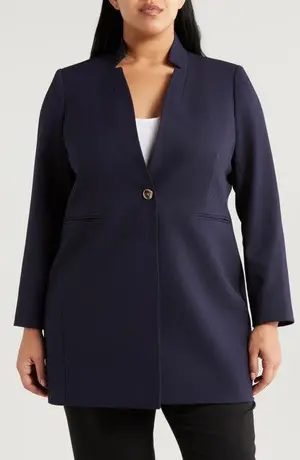 TAHARI ASL One-button Twill Jacket