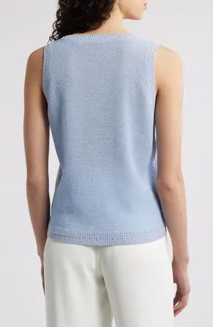 Kobi Halperin Metallic Knit Sweater Tank