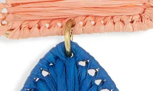PANACEA Raffia Linear Drop Earrings - Blue Multi