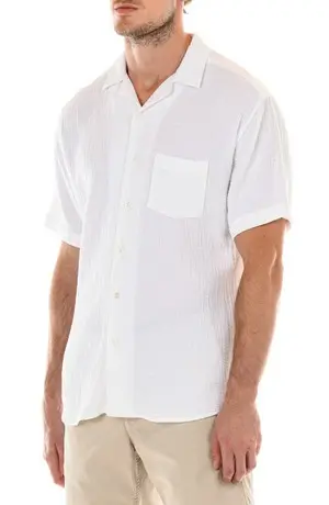 ORIGINAL PAPERBACKS Gauze Short Sleeve Shirt - Cloud