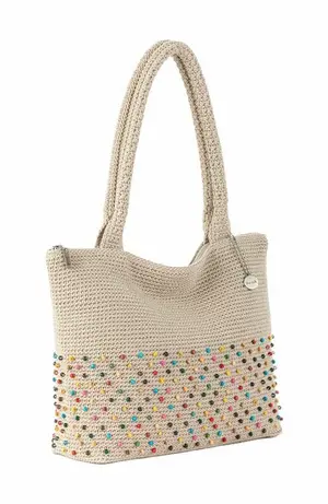 THE SAK Crafted Classics Carryall Bag - Ecru Multi Beads