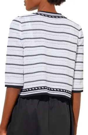 Ming Wang Striped Cardigan