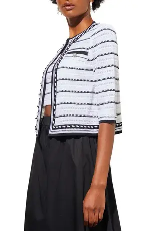 Ming Wang Striped Cardigan