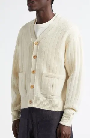 Visvim Mohair & Cotton Blend Cardigan