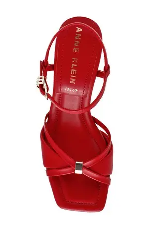 Anne Klein Jelena Ankle Strap Sandals - Red
