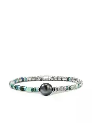 John Hardy Sterling Turquoise, And Pearl Bracelet - Silver