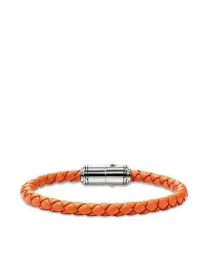 John Hardy Braided Leather Bracelet - Silver