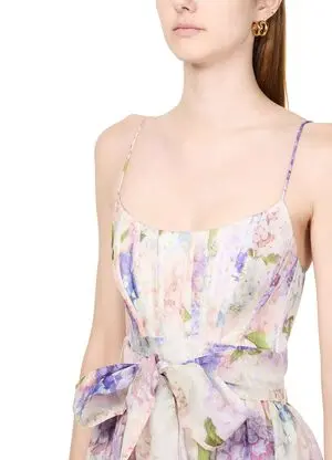 Zimmermann Zimmermann Dawning Corset Midi Dress - Multicolor