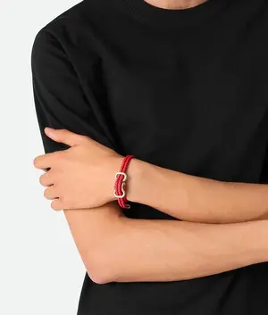 Bottega Veneta Braided Leather Bracelet - Redstone